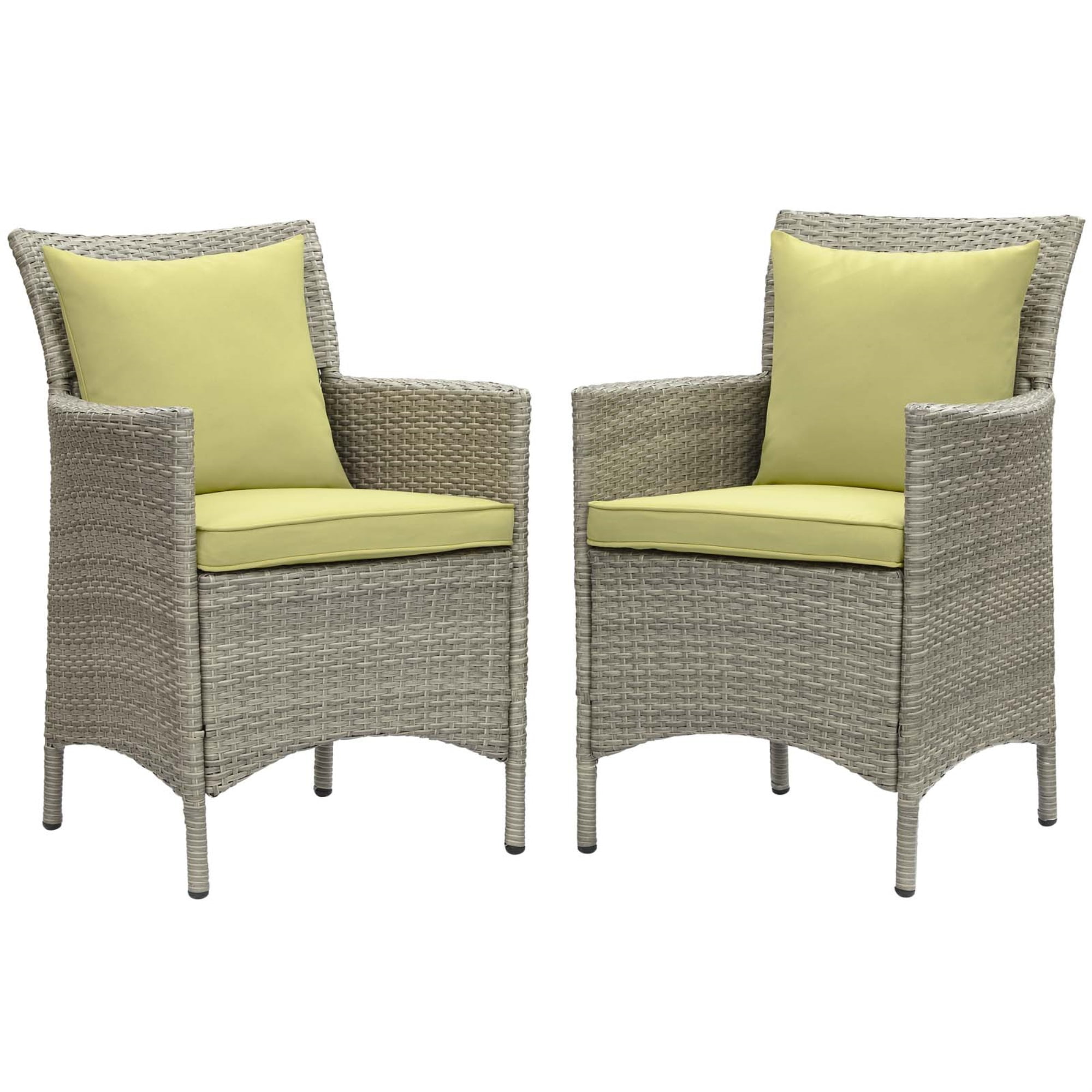 Ergode Conduit Outdoor Patio Wicker Rattan Dining Armchair Set of 2 ...