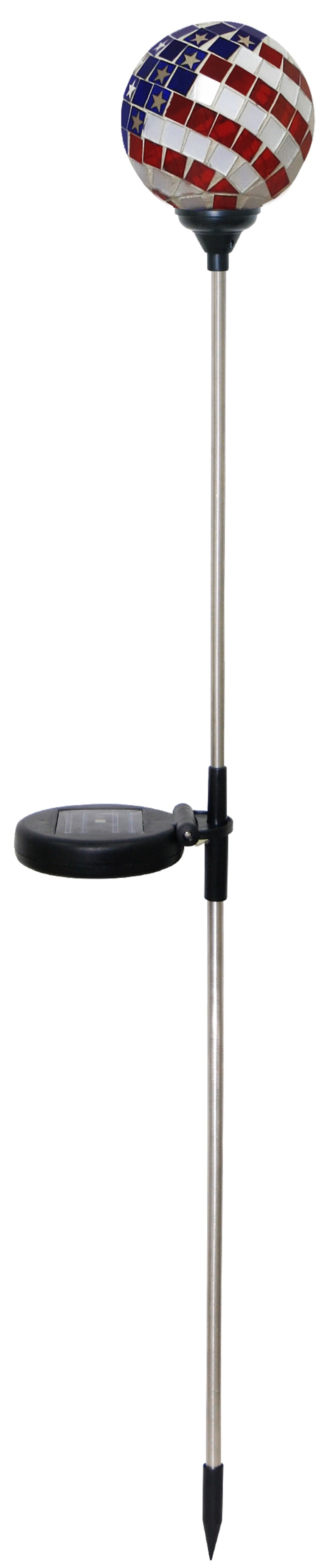 Solar Americana Mosaic Glass Globe Stake - Tray Pack of 9 - Walmart.com