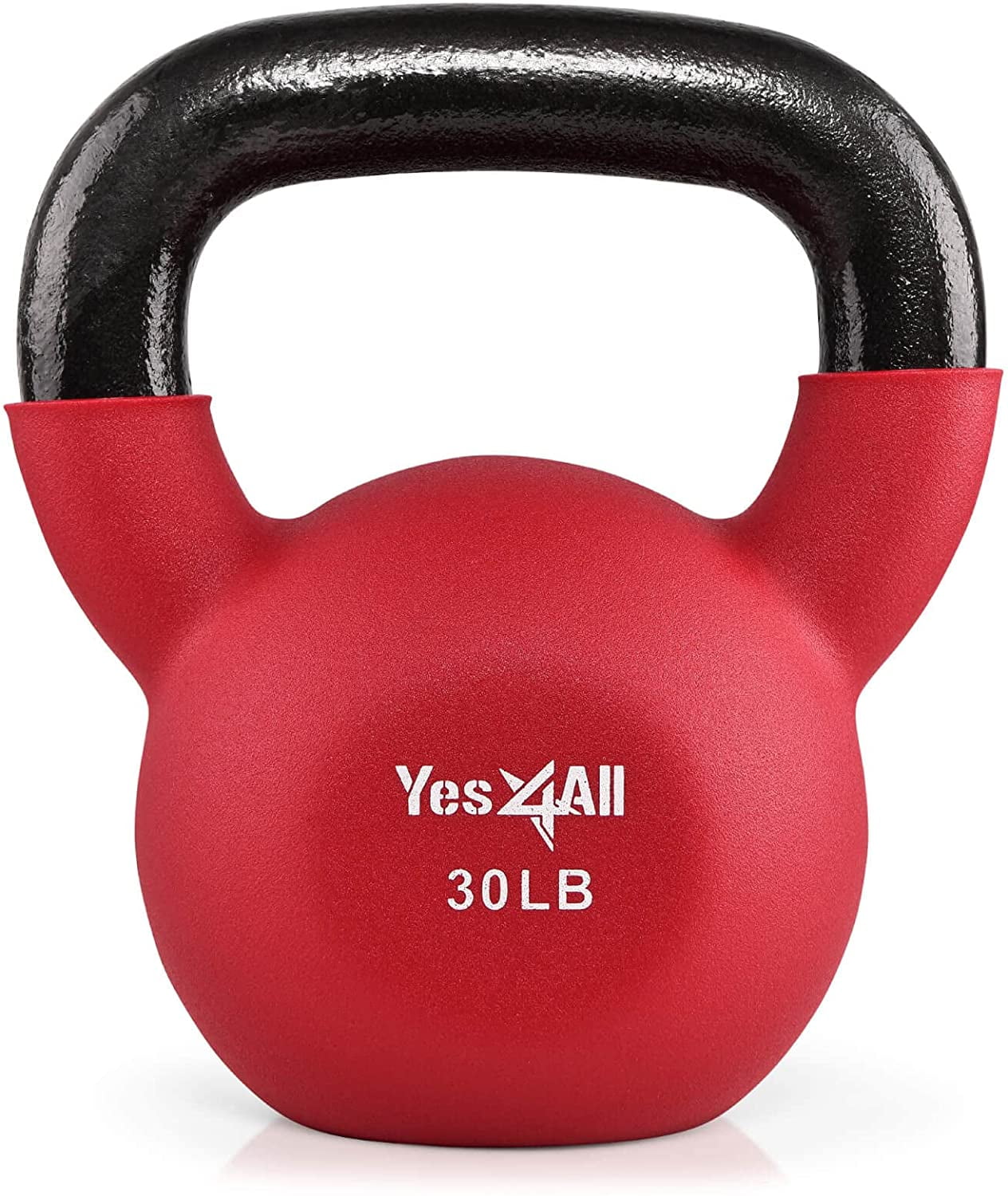 Yes4All 30lb Premium Coated Kettlebell, Ruby, Single - Walmart.com