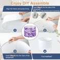 Drum Lamp Shade Purple Lilac Pink Ombre Shape Flowing Wave Very Peri ...
