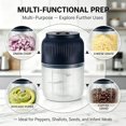 Electric Garlic Chopper,350ml Garlic Mincer Electric with Lid and 6 ...