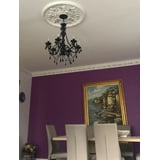 Gypsy Color Acrylic Crystal Chandelier, Black 6 Light Ceiling Mount ...