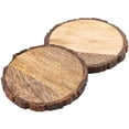 ARNCRAFT Wooden Coasters with Tree Bark Mango Wood Coasters for Your ...