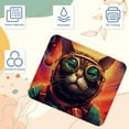 Cat Gaming Mouse Pad Desk Mat, Square 8.3x9.8 Inch Non-Slip Rubber ...