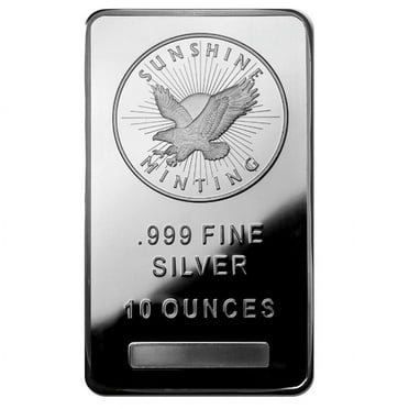 Sunshine Mint 10 Ounce Silver Bar with Mint Mark SI - Walmart.com