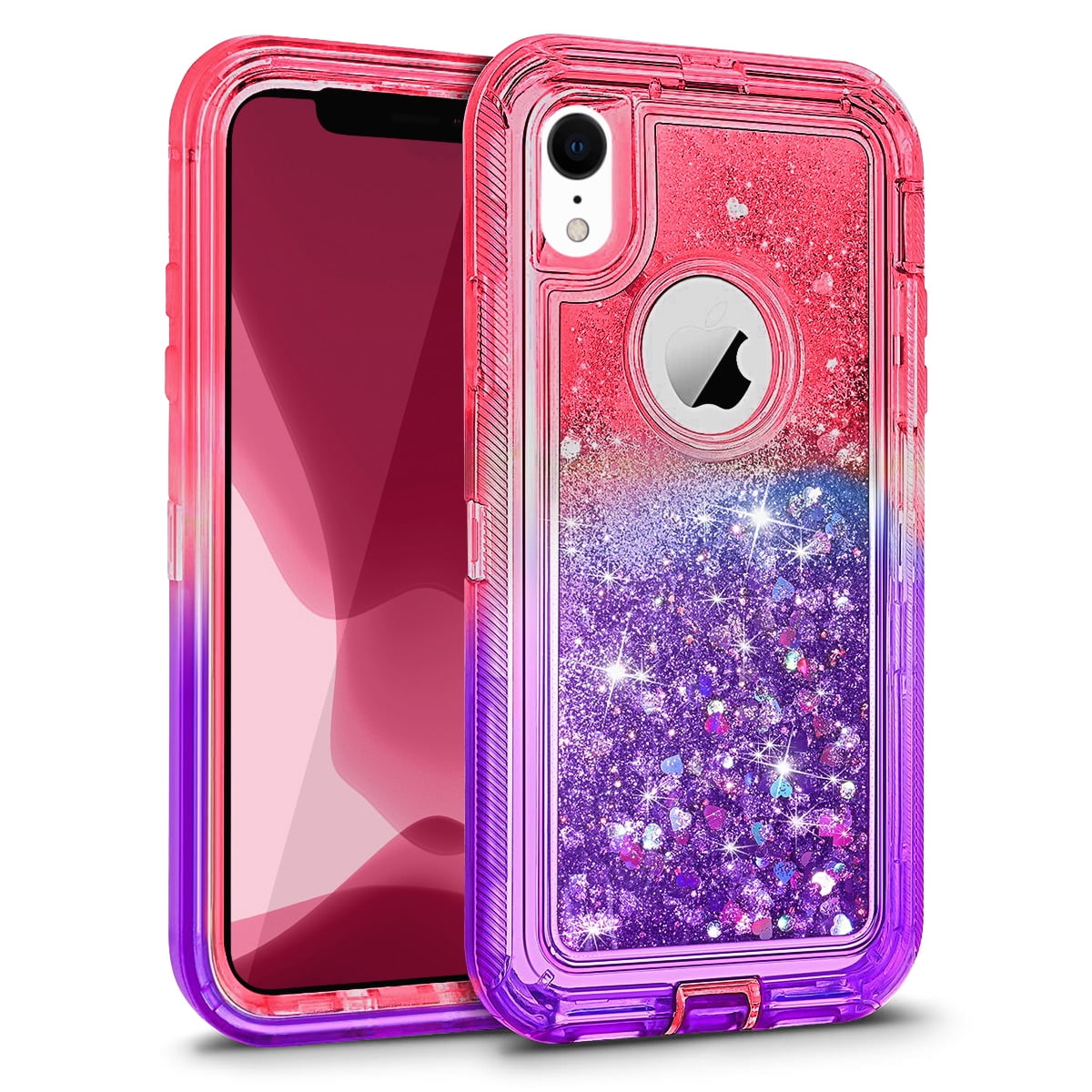 iPhone XR Case, Cellularvilla Glitter Heavy Duty Girly Liquid Bling ...