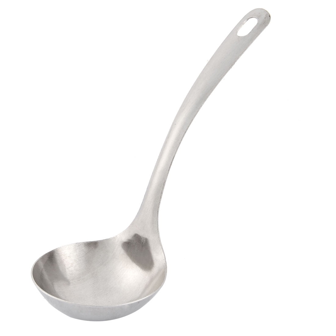 Kitchenware Stainless Steel Oil Food Spoon Scoop Ladle Silver Tone 6cm Dia