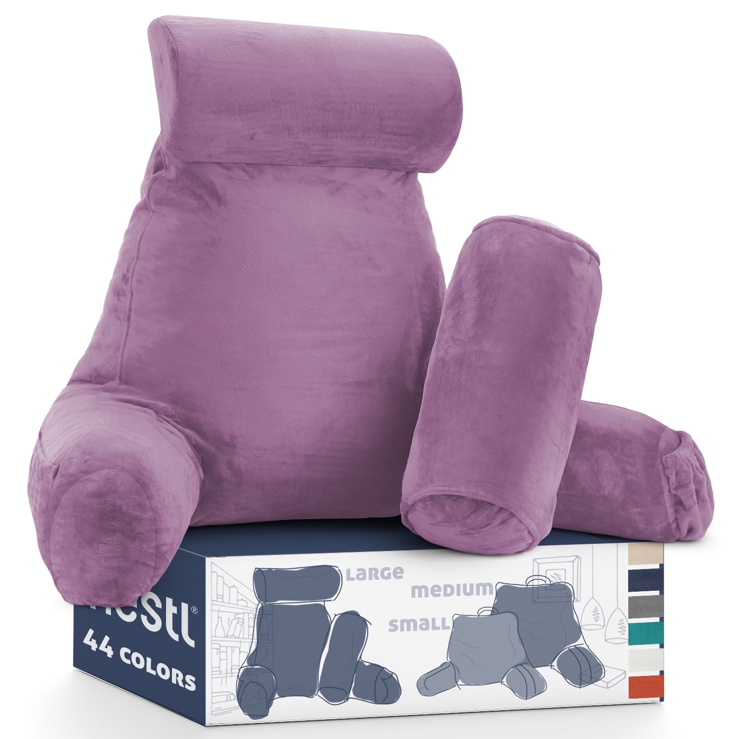 Nestl Reading Pillow Extra Large Comfortable Bed Rest Pillow With Arms