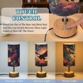 BZSMCE Brilliant Eagle Printed 3 Color Touch Control Table Lamp Linen ...