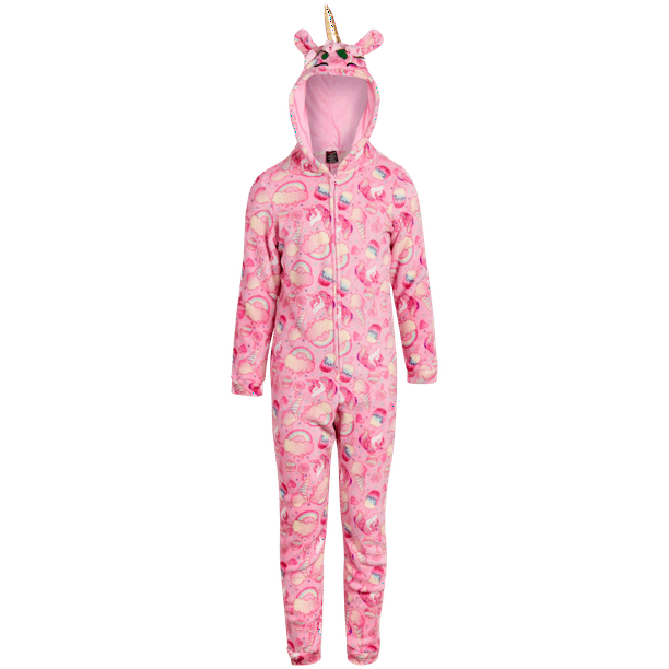 dELiAs Girls’ Pajamas – Plush Fleece Sleepwear Onesie with 3D Critter ...