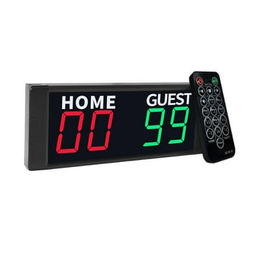 Portable Electronic Scoreboard with LED Display and Remote Control for ...