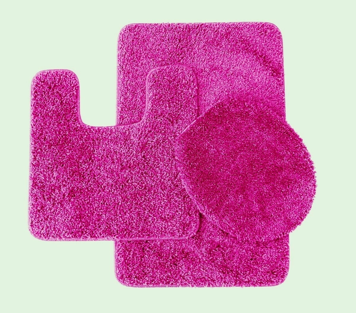 3PC ELITE BATHMAT SET HOT PINK - Walmart.com