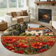 8ft Round Rug Country Farm Area Rugs for Living Room Bedroom Washable ...