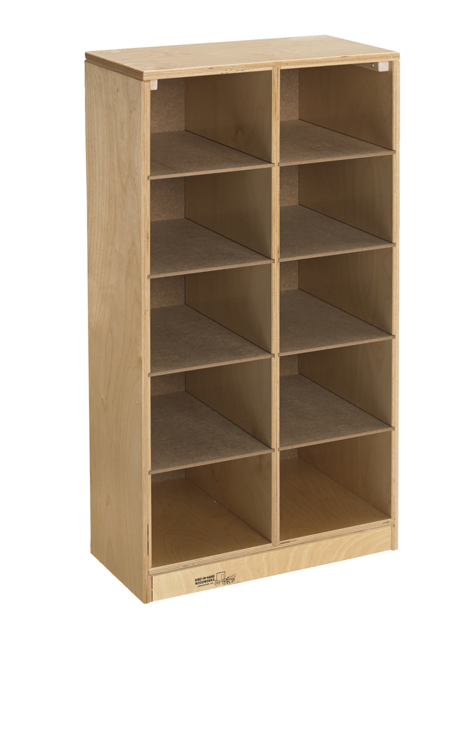 Childcraft Mobile Deep Cubby, 10 Tray Capacity, 19-1/2 x 14-1/4 x 36 ...