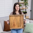 16x16 Large Square Ottoman Tray Heavy Duty Wood Rustic Farmhouse Style ...