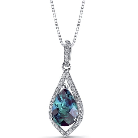 PEORA Created White Fire Opal Cross Pendant Necklace for Women 925 ...