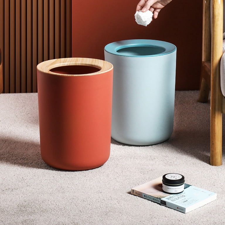 Round Plastic Trash Can