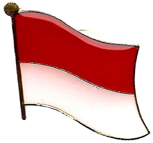 Box of 12 Indonesia Single Flag Lapel Pins, Indonesian Single Flag Pin ...