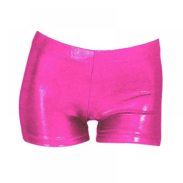 Kid Girls Gymnastic Shorts Ballet Dance Sparkle Short Tumbling Athletic ...