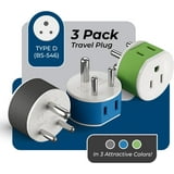 OREI Universal Power Adapter for India, Nepal, Maldives & Other ...