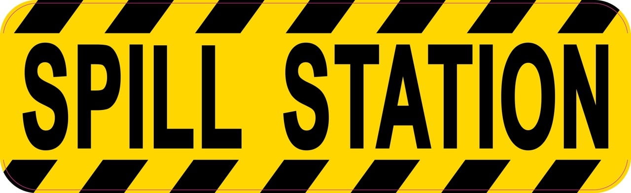 10in x 3in Spill Station Sticker - Walmart.com