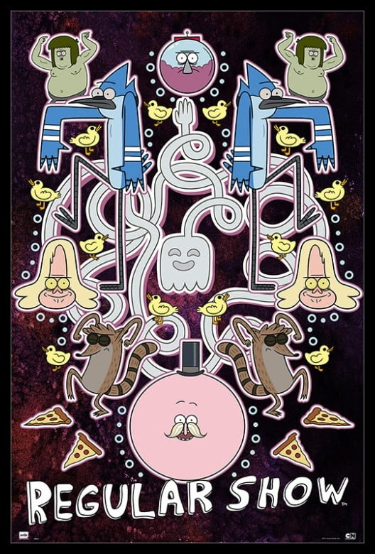 Regular Show Laminated & Framed Poster (24 x 36) - Walmart.com