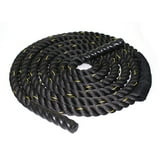 Zeny Black 1.5"/ 2" Width Poly Dacron 30/40/50ft Battle Rope Workout ...