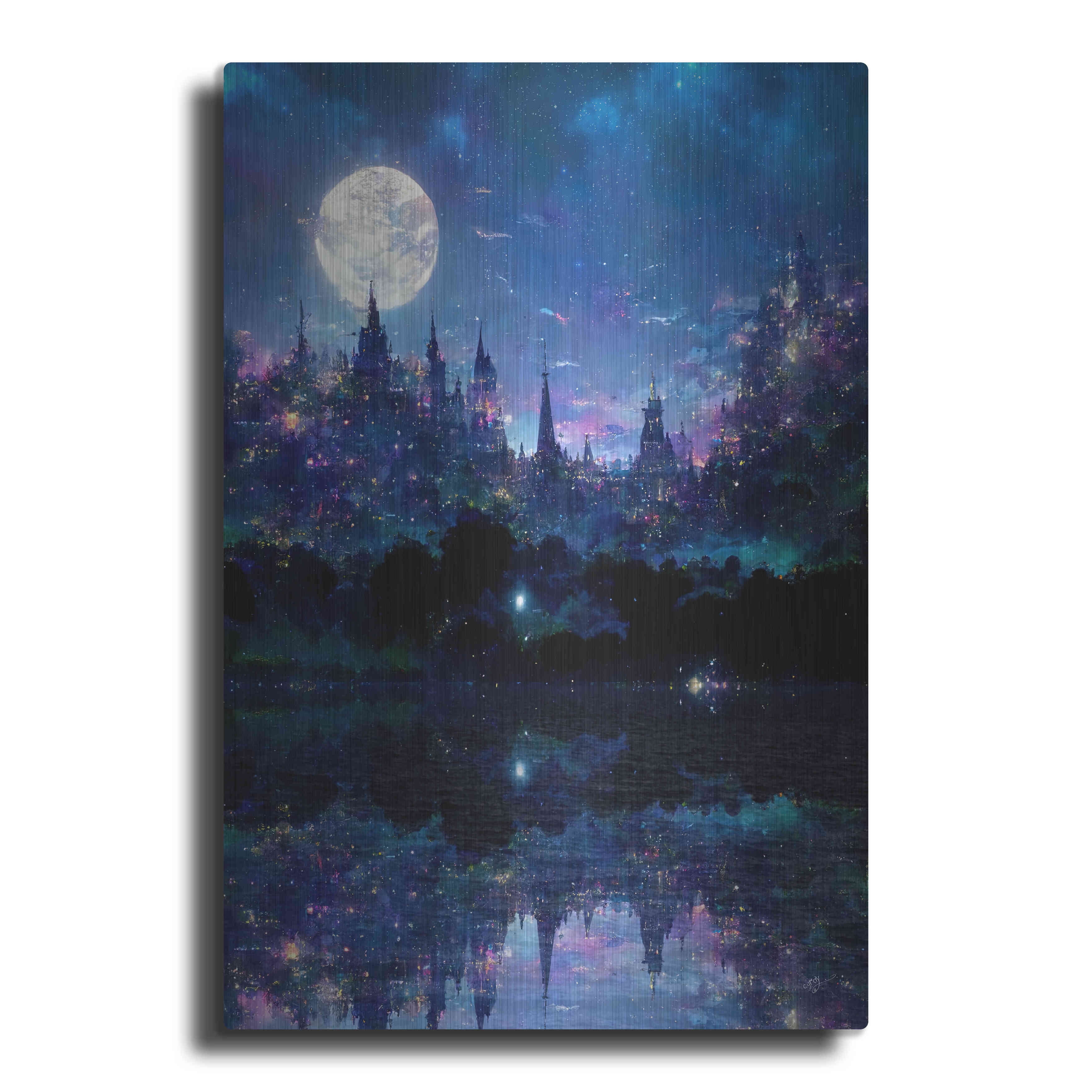 Luxe Metal Art 'Glowing In The Night' by Cameron Gray, Metal Wall Art ...