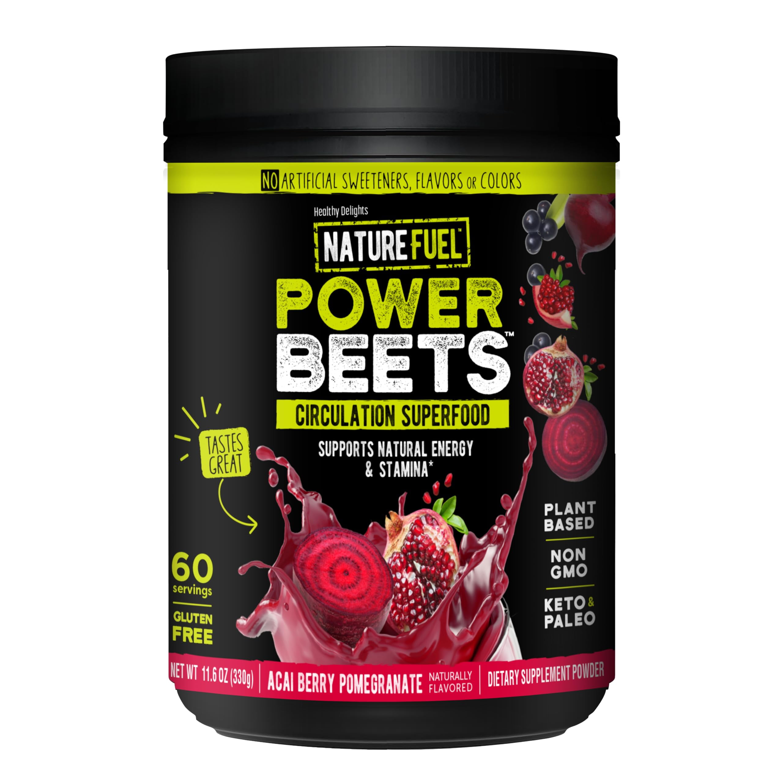 Nature Fuel Power Beets Powder, Delicious Acai Berry Pomegranate ...