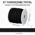 1roll 25m Black Flat Replacement Cords Soft Drawstring Draw Cord for ...