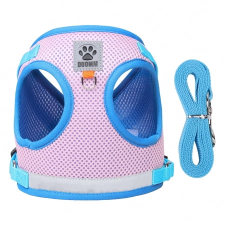 Breathable Cat Harness And Leash Escape Proof Pet Clothes Kitten Puppy ...