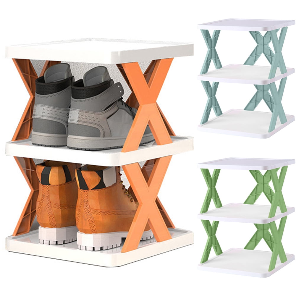 Shoe Shelf, Adjustable Freestanding Shoe Rack, Stackable Hollow Out ...
