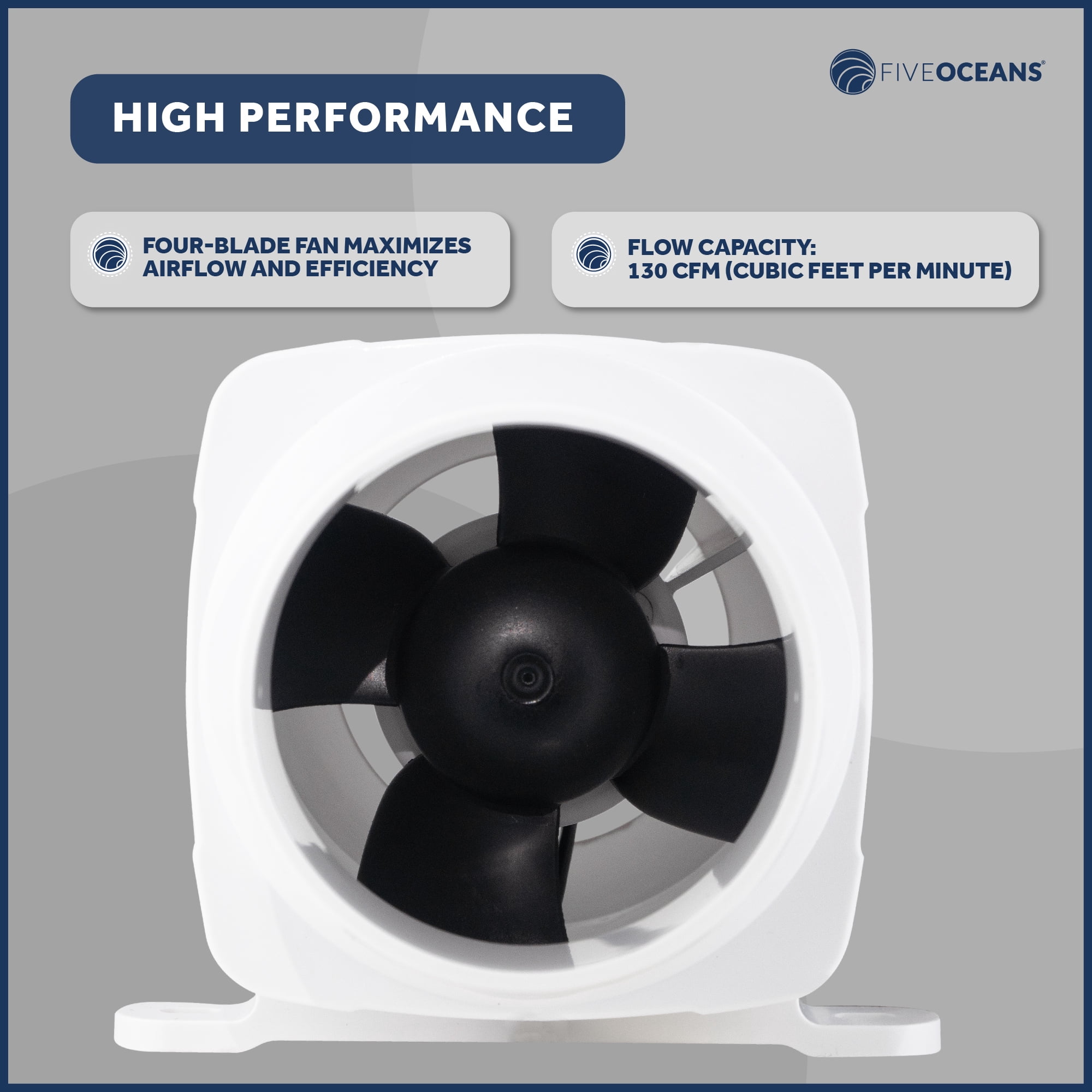 Continuous Duty Bilge Blower Five Oceans 3" In-Line Bilge Blower - 130 ...