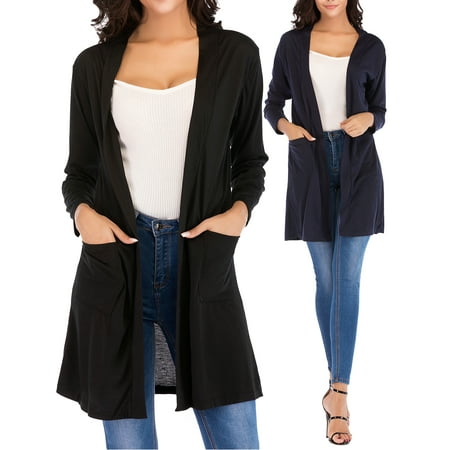 YEYELE Women Thin Cardigans Fashion Long Sleeve Open Front Cardigan ...