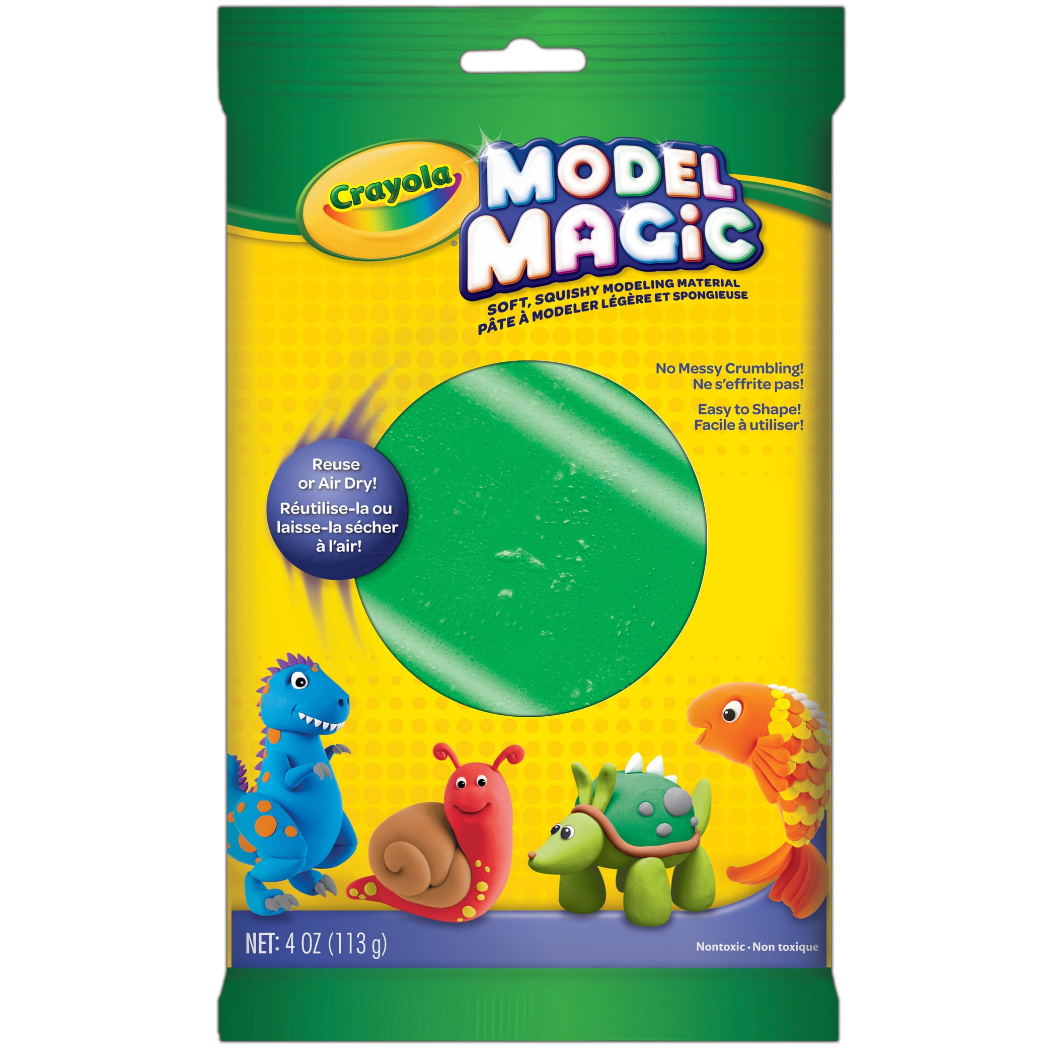 Crayola Model Magic Modeling Compound, Green, 4 Oz Packs, 6 Packs ...