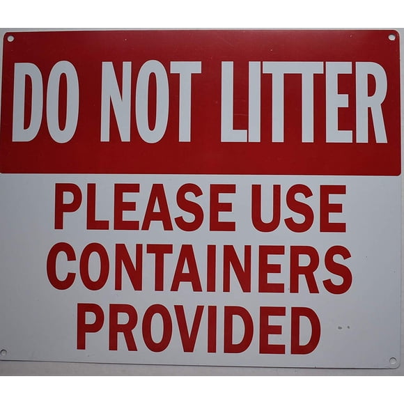 Please Do Not Litter Signs