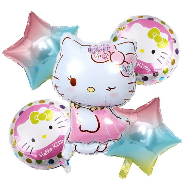 Juego de Globos de Hello Kitty para fiesta de cumpleaños de niña, set ...