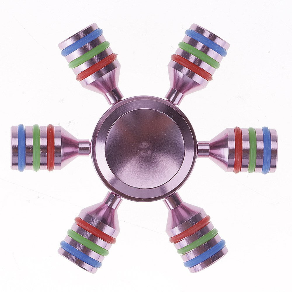 Fidget Hand Spinner DIY Hexagon Light Metal Desk Pink Fidget Spinner ...