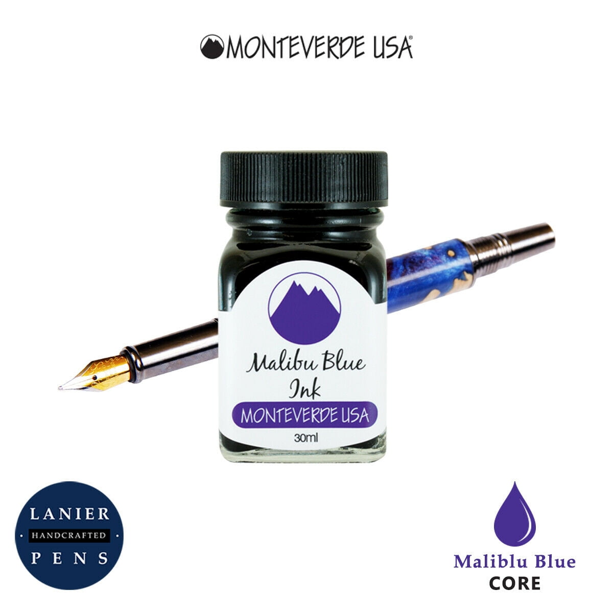 Monteverde USA Ink with ITF Technology, 30 ml Malibu Blue (G309MU ...