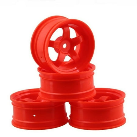 juguse 4 Pieces52mm Elastic *RC Car Tires Wheel Rims Plastic Hub ...