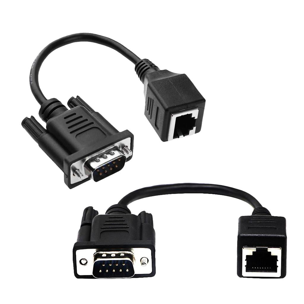 2PCS DB9 To Cable DB9 M Female Extender Adapter Cable Cord - Walmart.com