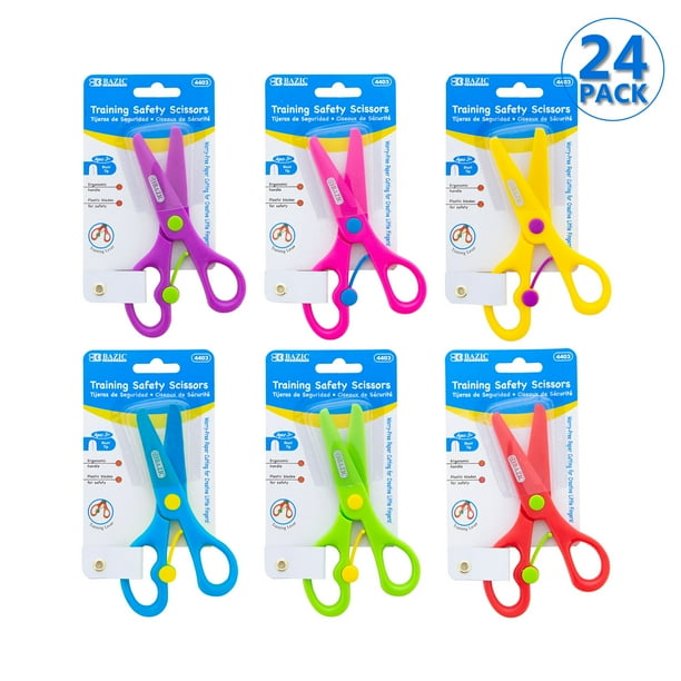 BAZIC Kids Training Scissors 5" School Student Safety Blunt Tip ...