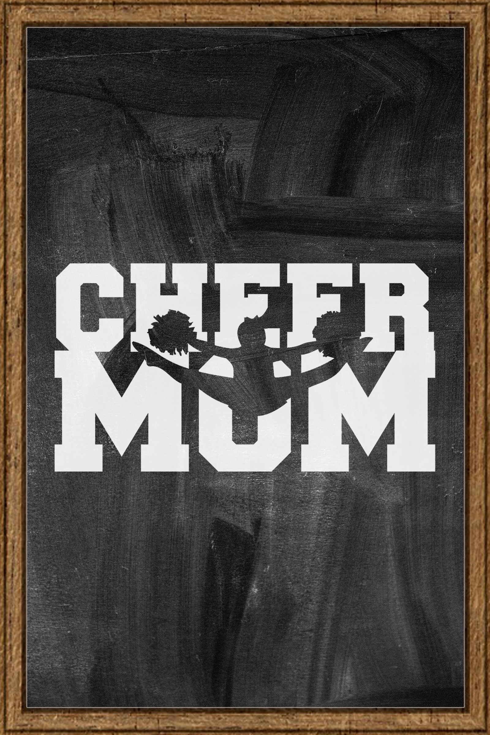 Cheer mom cheerleader silhouette sports parent proud love family Tin ...