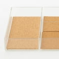 Pen+Gear 4 Grids Organization Tray with Cork Tile, Clear, 1 Pack ...