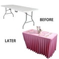 4/6/8ft Universal Stretch Spandex Table Cloth for Rectangle Tables ...