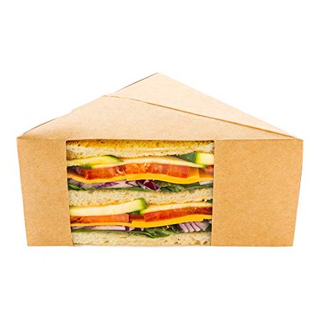 Large Sandwich Wedge Box, Sandwich Take Out Box - 4.8" x 3.2" Triangle ...