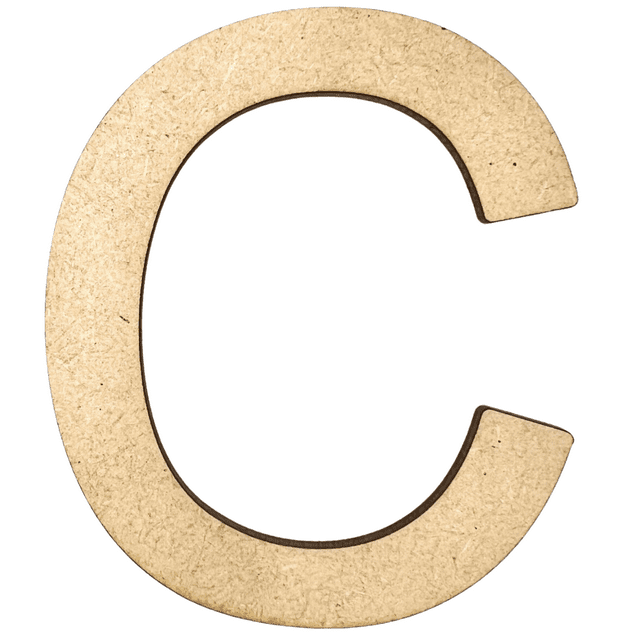 2" Tall MDF Letter C | 1/8" Thick | Krafty Supply Letters | Arial ...