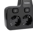 3-Way Power Socket Adapter with Independent Switches, 2 Prong AC ...