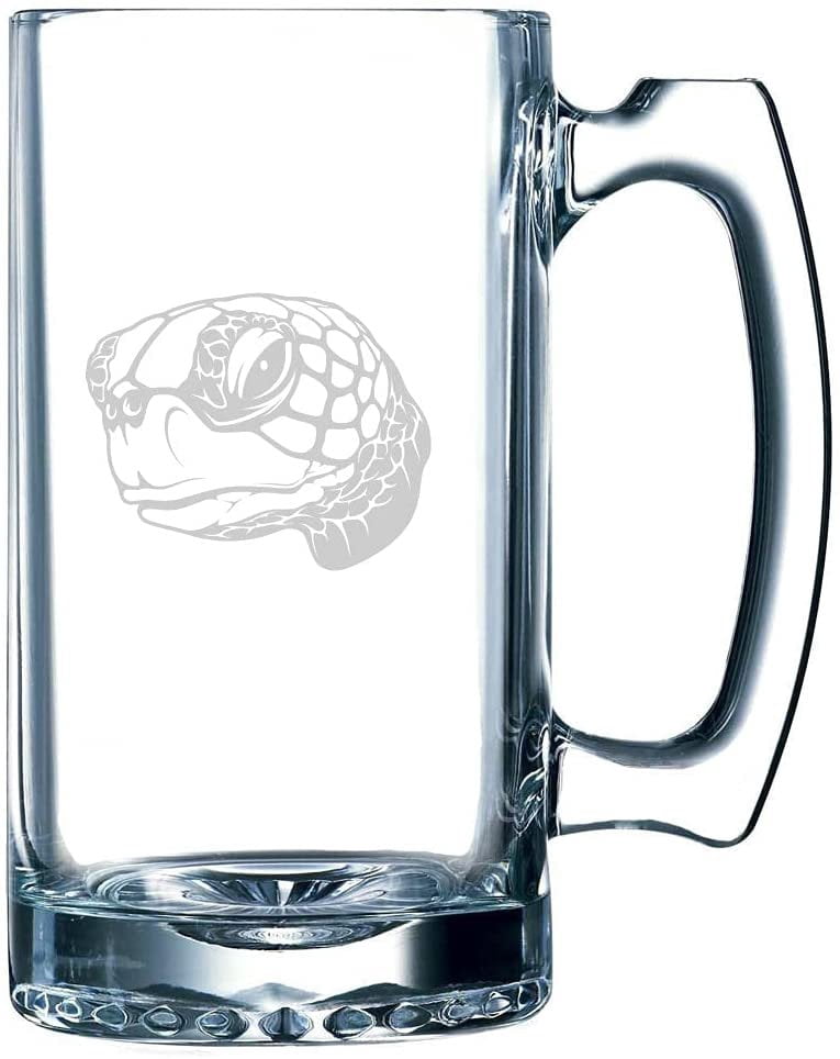 Sea Turtle Face Zoo Animal Themed Etched 25oz Beer Mug - Walmart.com