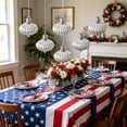 Bomd 4th Of July Onion Shaped Baubles Decor, Silver Patriotic Hanging ...